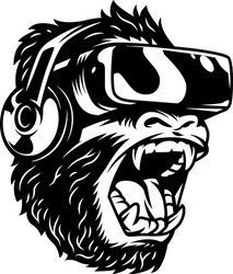 Monkey Vr Vector Images (25)