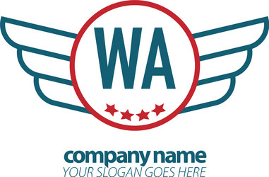 Initial letter lb wing logo design template Vector Image