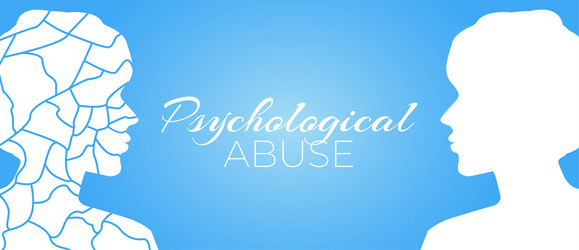 Psychological trauma banner background with woman Vector Image