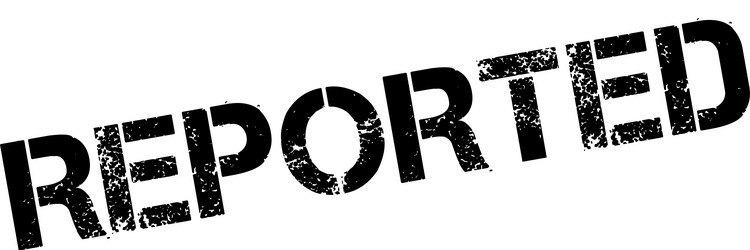 Reported rubber stamp Royalty Free Vector Image