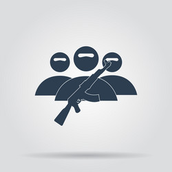 Terrorist icon concept Royalty Free Vector Image