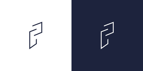 Modern and unique p initial circle logo design Vector Image