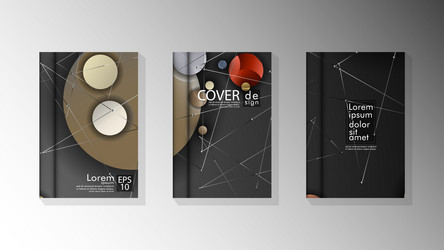 Abstract book cover design with a galaxy Vector Image