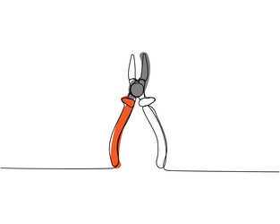 Construction wire cutters pliers vise grip Vector Image
