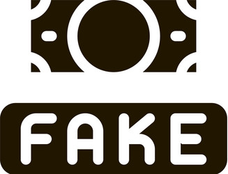 Exposing fake money icon glyph Royalty Free Vector Image