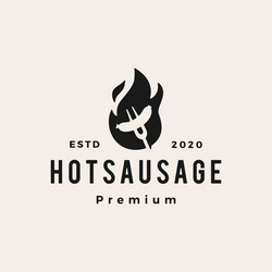 Fire grill logo icon Royalty Free Vector Image