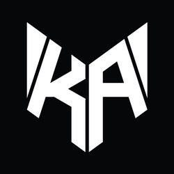 Ka logo monogram abstract infinity shape images Vector Image