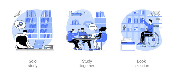 Solo study isolated cartoon Royalty Free Vector Image