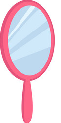 Pink mirror on a white background Royalty Free Vector Image