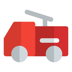 Fire engine with water pump for emergencies Vector Image