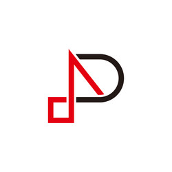 Letter hp arrow up logo Royalty Free Vector Image