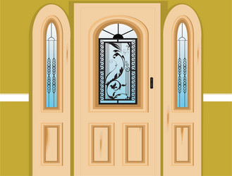 Vintage temple door Royalty Free Vector Image - VectorStock