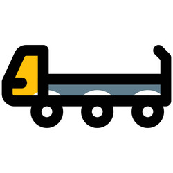 Empty trailer truck ready to take shipments Vector Image