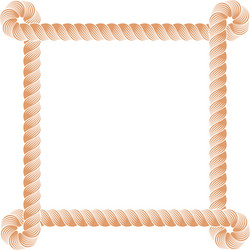 Rope knot corner border Royalty Free Vector Image