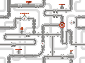 Industrial pipeline pattern steel water pipes Vector Image