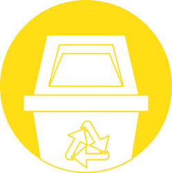 Arrows recycle symbol in waste bin Royalty Free Vector Image
