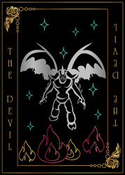 Devil card Royalty Free Vector Image - VectorStock