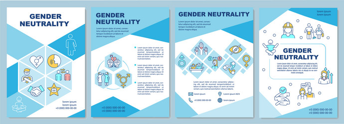 Gender neutrality and kids brochure template Vector Image