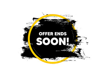 Offer ends soon special price sign round Vector Image