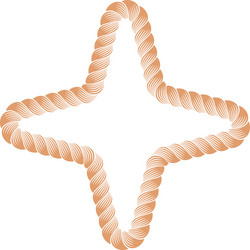 Brown sparkle star frame rope Royalty Free Vector Image