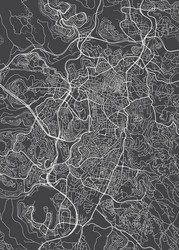 City map jerusalem color detailed plan Royalty Free Vector
