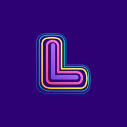 Glowing L Letter Neon Vector Images (over 230)