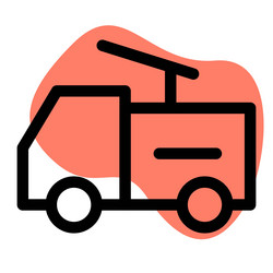 Fire engine with water pump for emergencies Vector Image