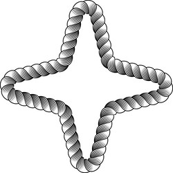 Brown sparkle star frame rope Royalty Free Vector Image