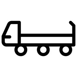 Empty trailer truck ready to take shipments Vector Image