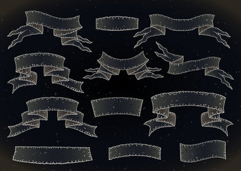 Tattered Banner Drawing Vector Images (47)