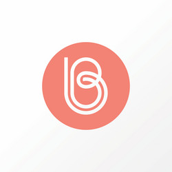 Simple and unique letter bb line art out font cut Vector Image