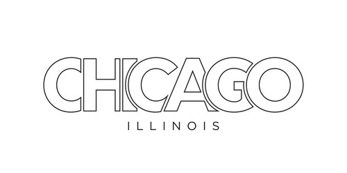 Chicago illinois usa typography slogan design Vector Image