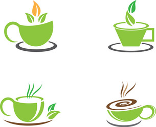 Tea elephant logo design Royalty Free Vector Image