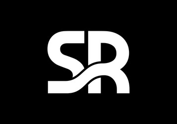 Initial monogram letter sr logo design template Vector Image