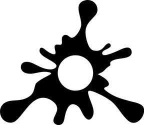 Black handprint ink trail Royalty Free Vector Image