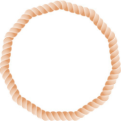Brown round frame border rope Royalty Free Vector Image