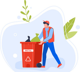 Garbage man cartoon characters Royalty Free Vector Image