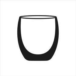 Object glass cup cartoon Royalty Free Vector Image