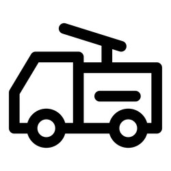 Fire engine with water pump for emergencies Vector Image