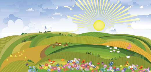 Country landscape Royalty Free Vector Image - VectorStock