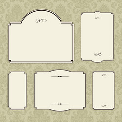 Patterned frame set Royalty Free Vector Image - VectorStock