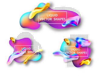Blob overlay frames fluid overlapping shapes Vector Image