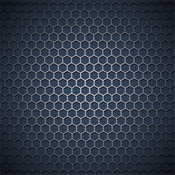 Metal hex grid black background iron Royalty Free Vector