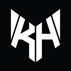 Hk logo monogram drops crown shape images design Vector Image