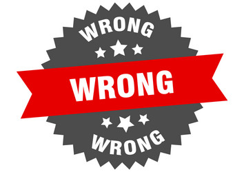 Wrong sticker wrong label Royalty Free Vector Image