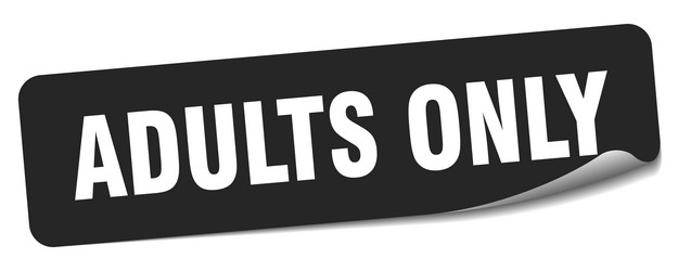 Adults only sticker label Royalty Free Vector Image