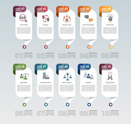 Infographic team building template icons Vector Image