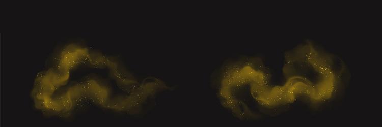 Pollen clouds allergy flower dust grains spores Vector Image