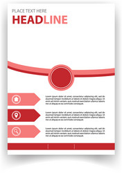 Poster business design red three circle template v