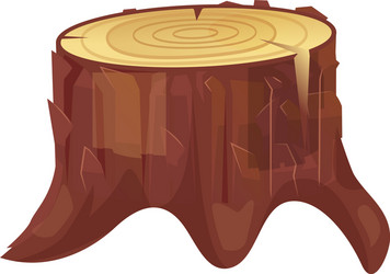 Forest tree stump icon outline style Royalty Free Vector